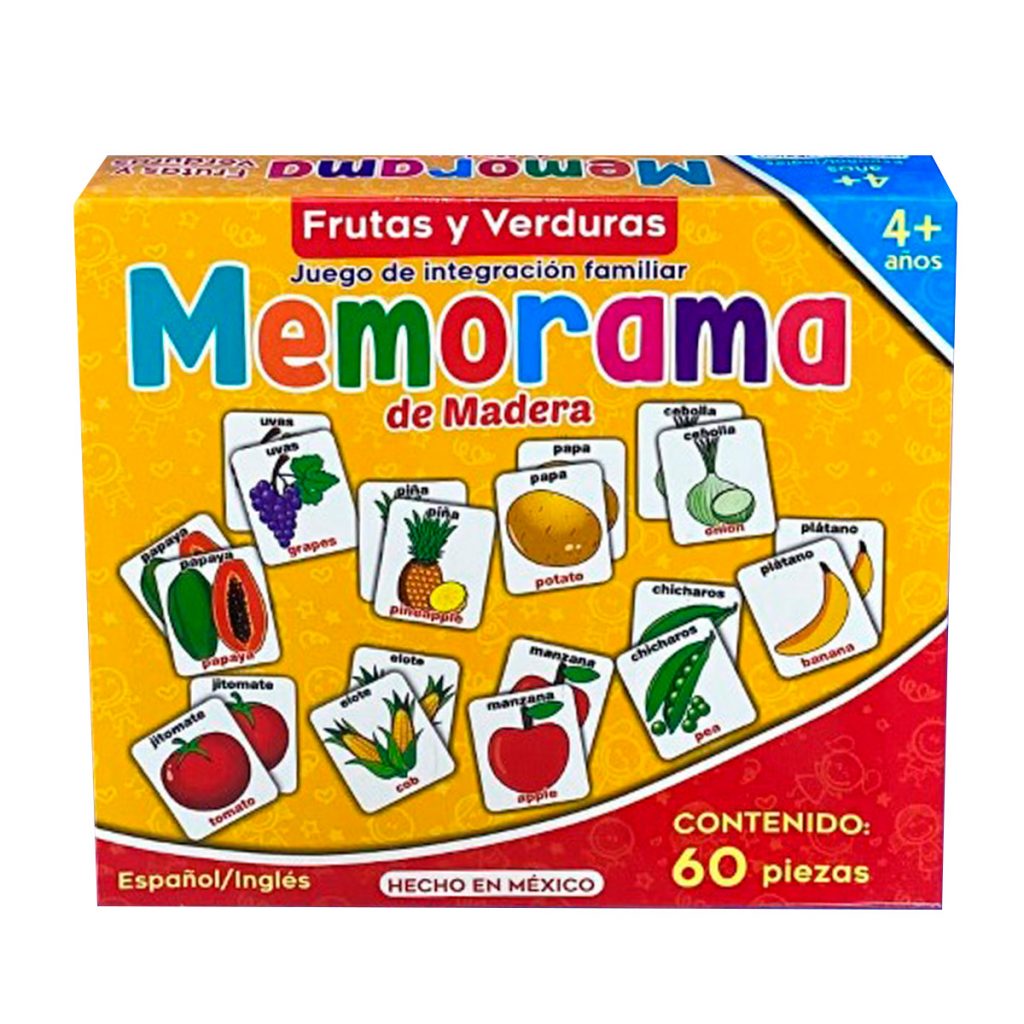 Memorama Frutas y Verduras de 10 Educar 10171 - Papelería Zaragoza